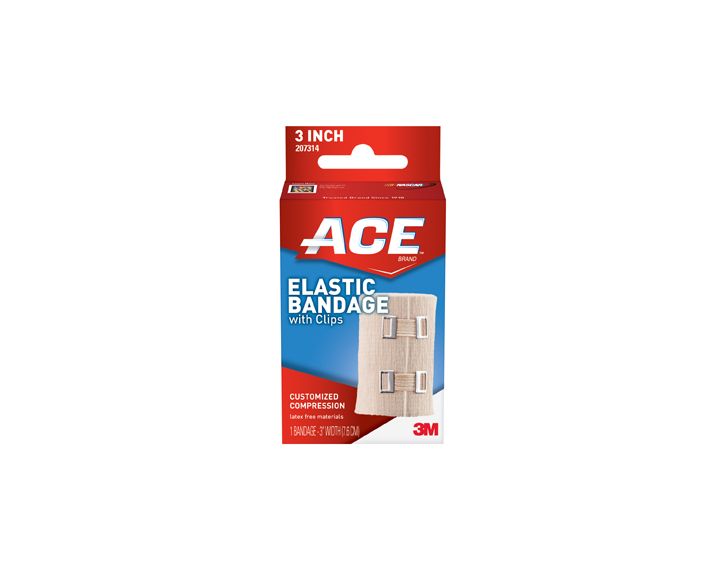 ACE™ Brand Elastic Bandage w/clips 207314, 3 in